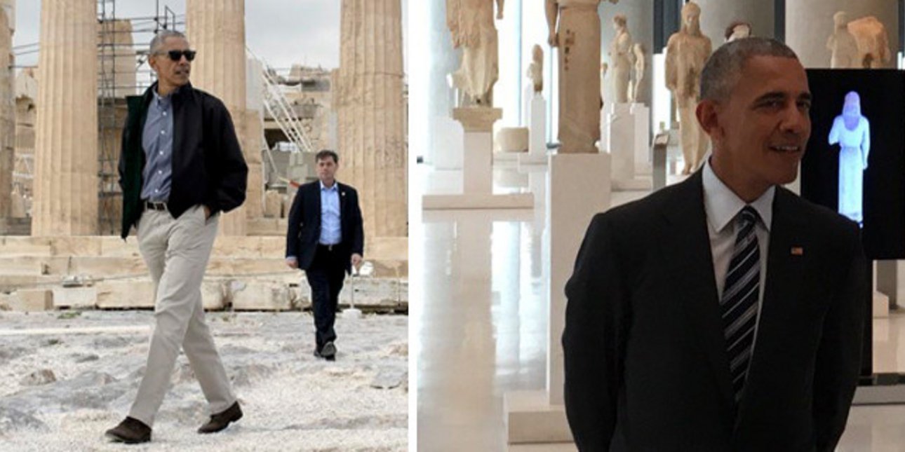 Ο Ομπάμα άλλαξε ρούχα από την Ακρόπολη στο Μουσείο [εικόνες ...