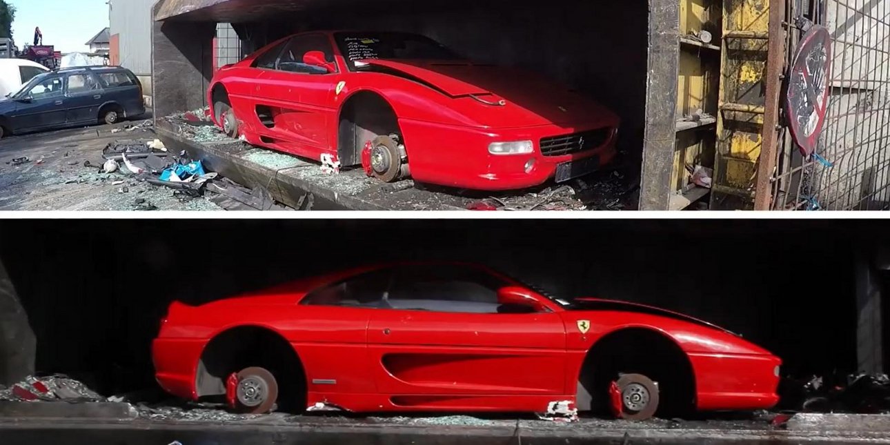 Μια μοναδική Ferrari κατέληξε στην πρέσα και καταστράφηκε [βίντεο ...