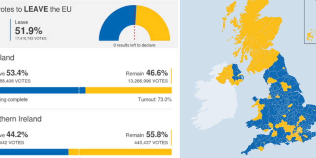 Brexit: Πώς ψήφισε η Μεγάλη Βρετανία ανά περιοχή -Διαδραστικός χάρτης ...