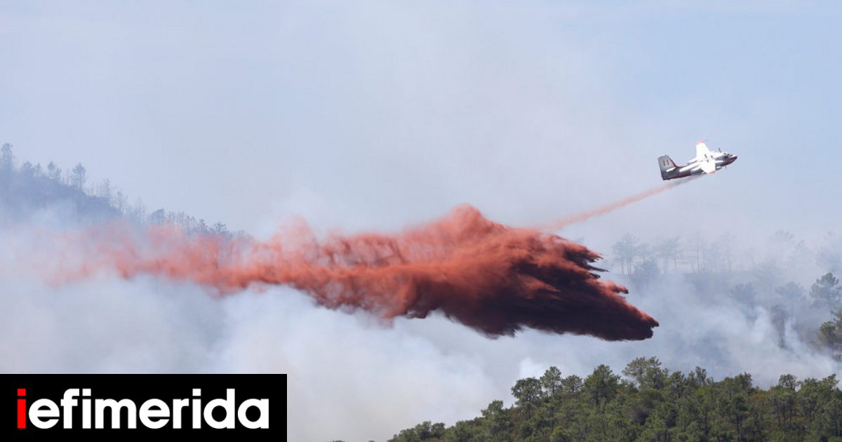 Πτώση πυροσβεστικού αεροπλάνου που επιχειρούσε σε φωτιά στη νότια ...