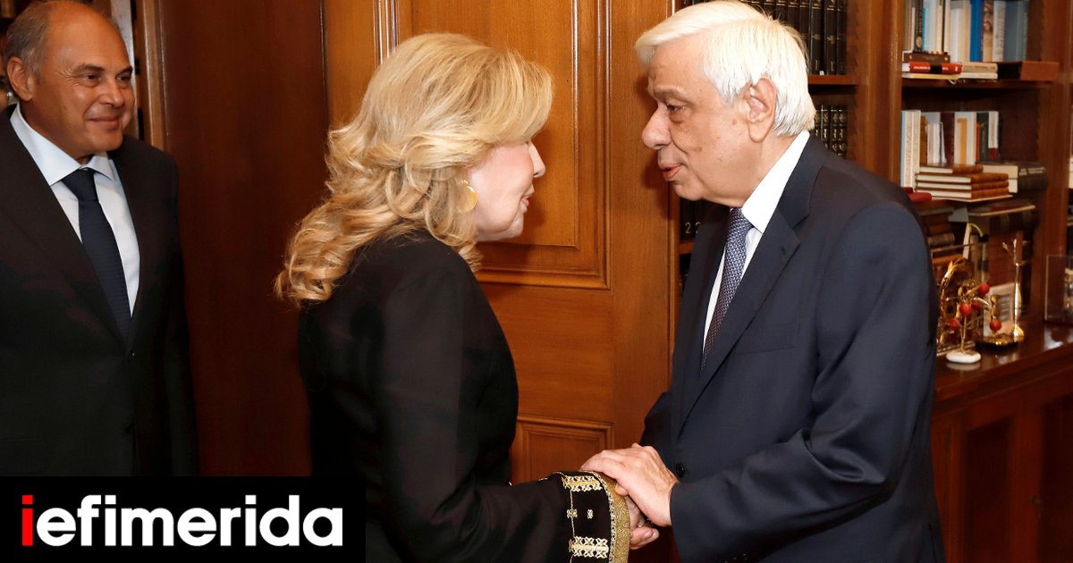 Συνάντηση Μαριάννας Β. Βαρδινογιάννη και Mostafa El Feki με τον Πρόεδρο ...