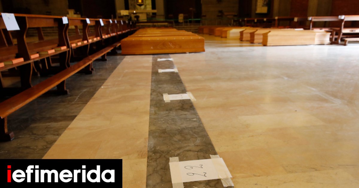 Κορωνοϊός-Ιταλία: Φωτογραφίες σοκ από εκκλησία γεμάτη φέρετρα -Με ...