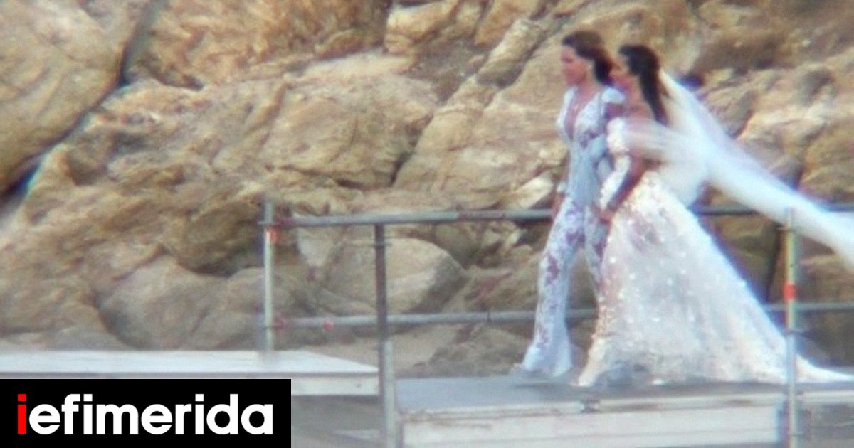 Γάμος Εριέττας Κούρκουλου: Εντυπωσιακή νύφη με νυφικό με διαφάνειες -Τη ...
