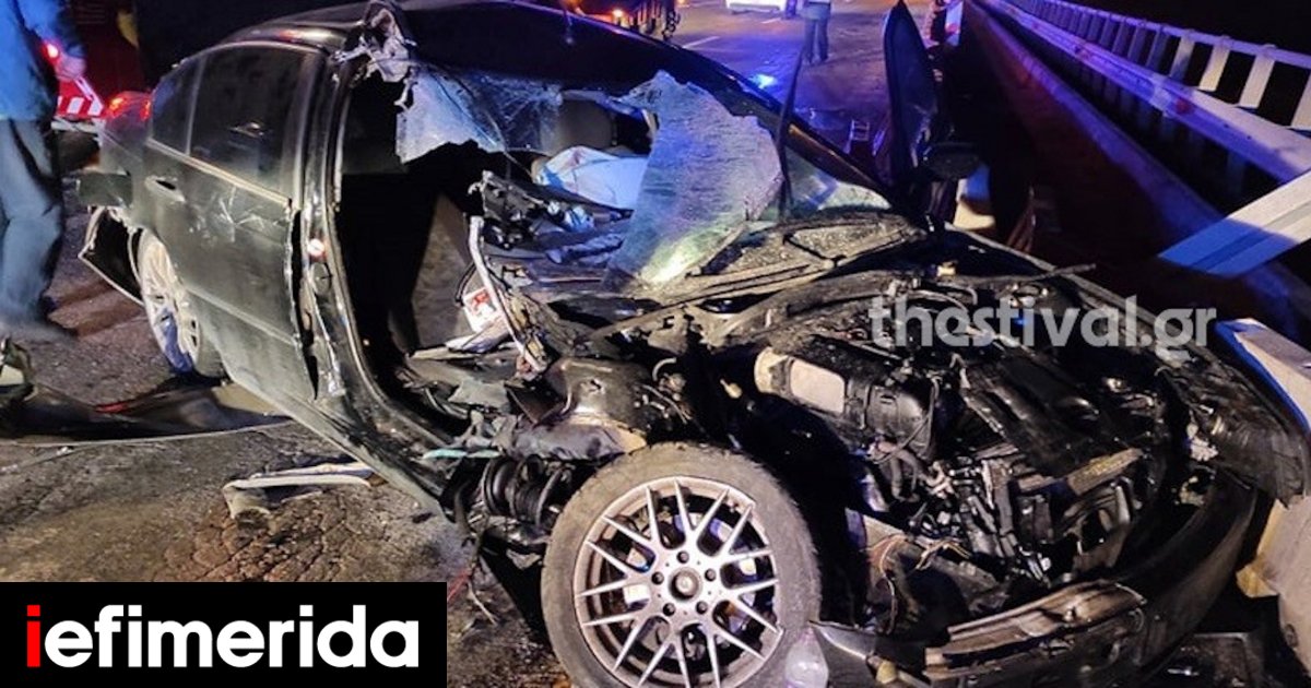 Θεσσαλονίκη: ΙΧ καρφώθηκε σε λεωφορείο -Απεγκλωβίστηκε ο οδηγός, άμορφη ...