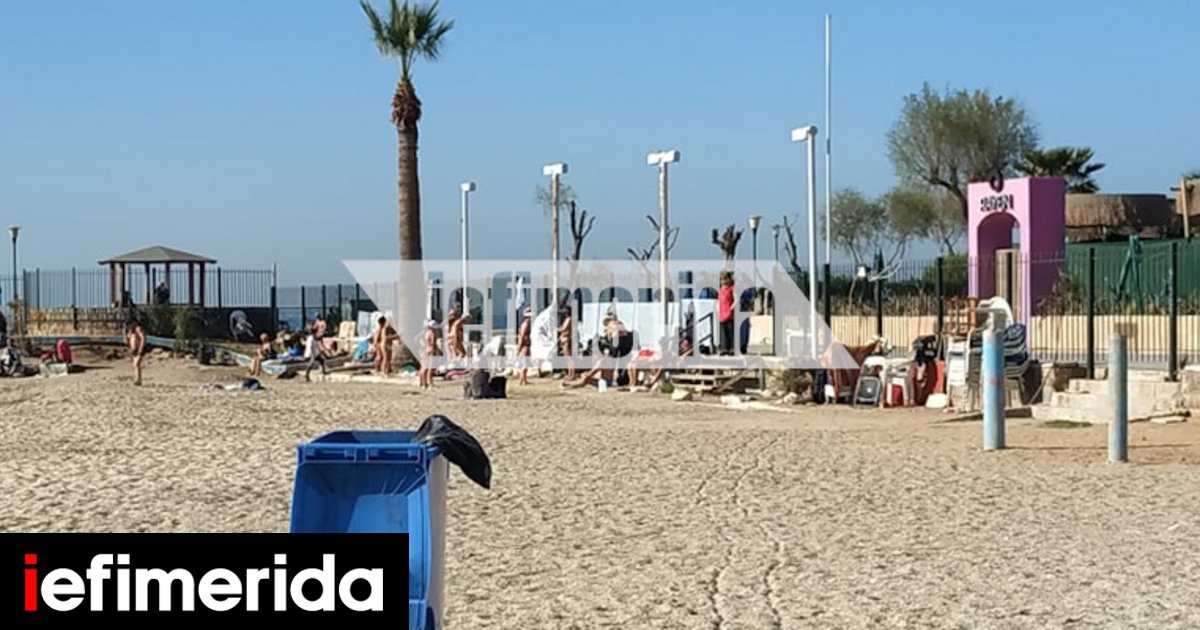 Αρκετός κόσμος στην παραλία στον Αλιμο -Πολλοί έκαναν και μπάνιο ...