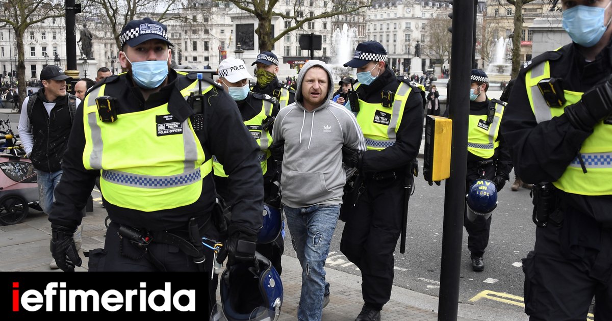 Βρετανία: Ταραχές στο Λονδίνο και 33 συλλήψεις σε διαδήλωση κατά του lockdown - iefimerida.gr