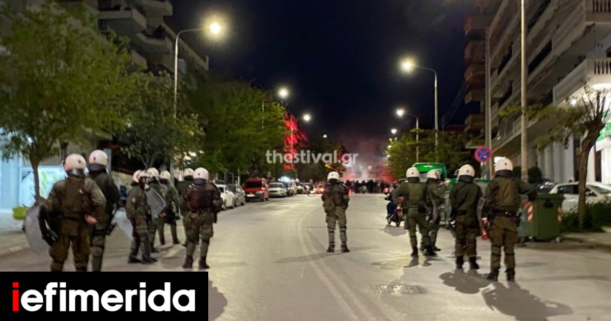 Θεσσαλονίκη: Επεισόδια μεταξύ οπαδών του ΠΑΟΚ και ΜΑΤ [βίντεο ...