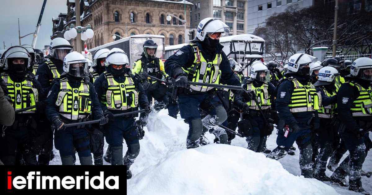 Καναδάς: Με σπρέι πιπεριού έδιωξε η αστυνομία τους φορτηγατζήδες από το ...