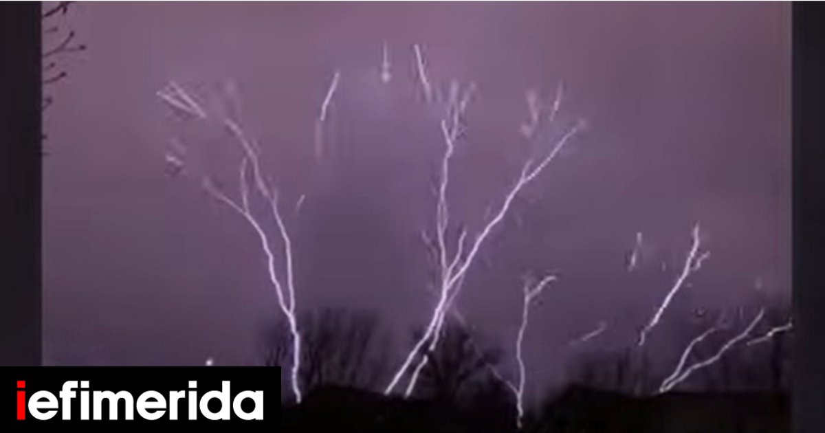 Εντυπωσιακό βίντεο: Αστραπή στο Κάνσας θυμίζει δέντρο - iefimerida.gr