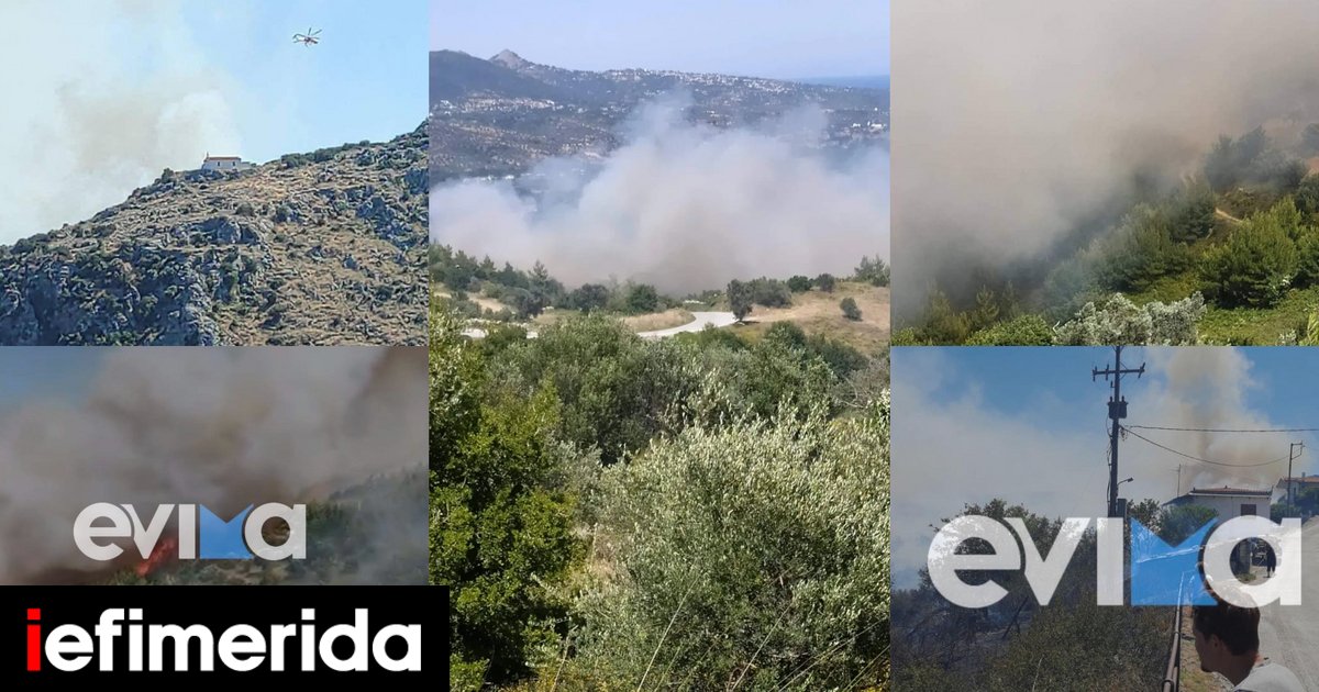Φωτιά στην Εύβοια: Μήνυμα από το 112 στους κατοίκους -«Αν βρίσκεστε ...