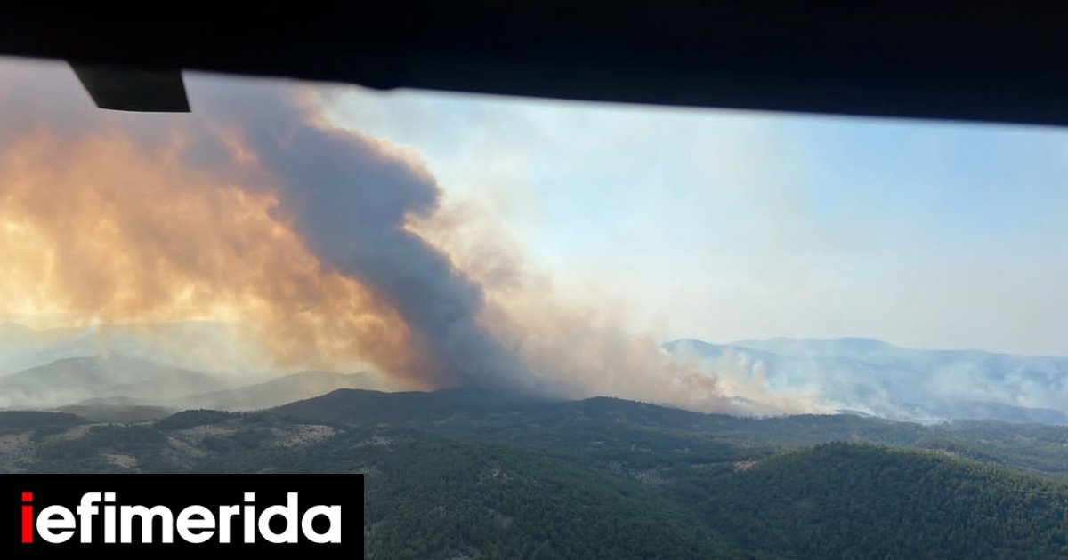 Εντολή προληπτικής εκκένωσης του οικισμού της Δαδιάς -Μαίνεται η φωτιά ...