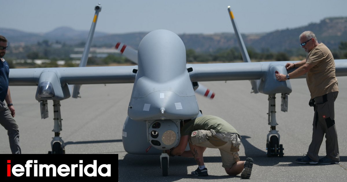 Στον «αέρα» το drone Heron της Frontex σε Αιγαίο και Ιόνιο - Στόχος η πάταξη της παράνομης ...
