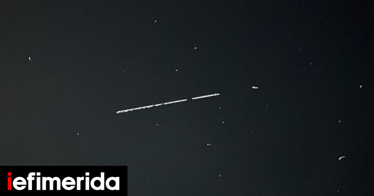 «Μια περίεργη γραμμή»: Οι δορυφόροι Starlink του Ελον Μασκ ορατοί στον ...
