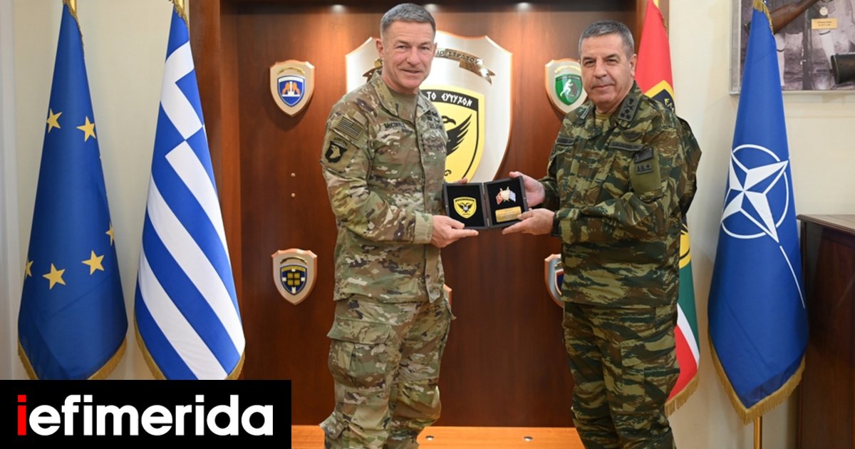 Συνάντηση του αρχηγού ΓΕΣ Χαράλαμπου Λαλούση με τον Αμερικανό αρχηγό ...