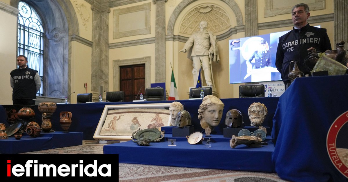 Οι ΗΠΑ επέστρεψαν στην Ιταλία 14 λεηλατημένα έργα της αρχαιότητας ...