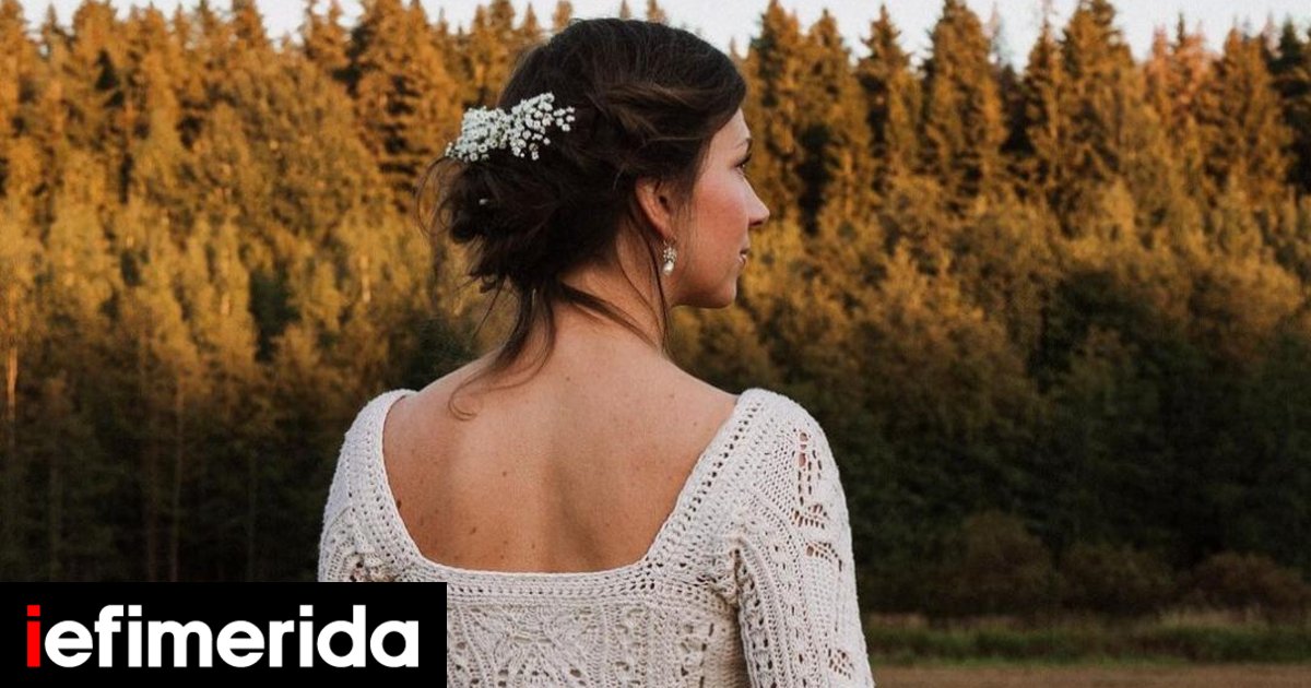 Η νύφη που έπλεξε στο χέρι το νυφικό της -Ένα εντυπωσιακό κομψοτέχνημα ...