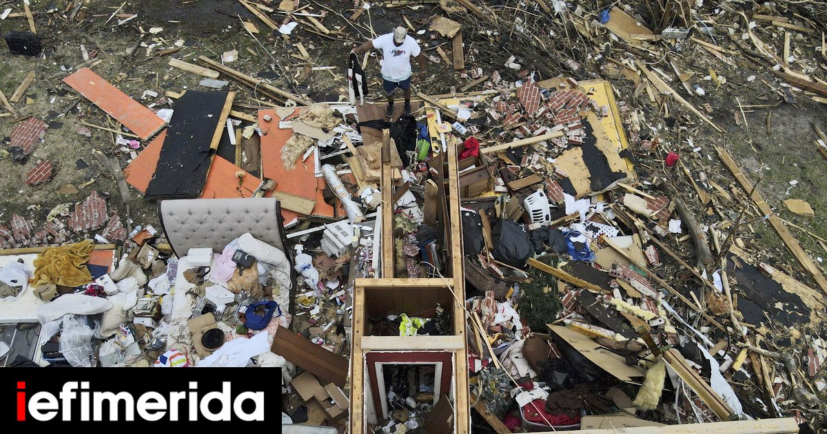 ΗΠΑ: Στην πληγείσα από τους ανεμοστρόβιλους πολιτεία του Μισισιπή τη ...