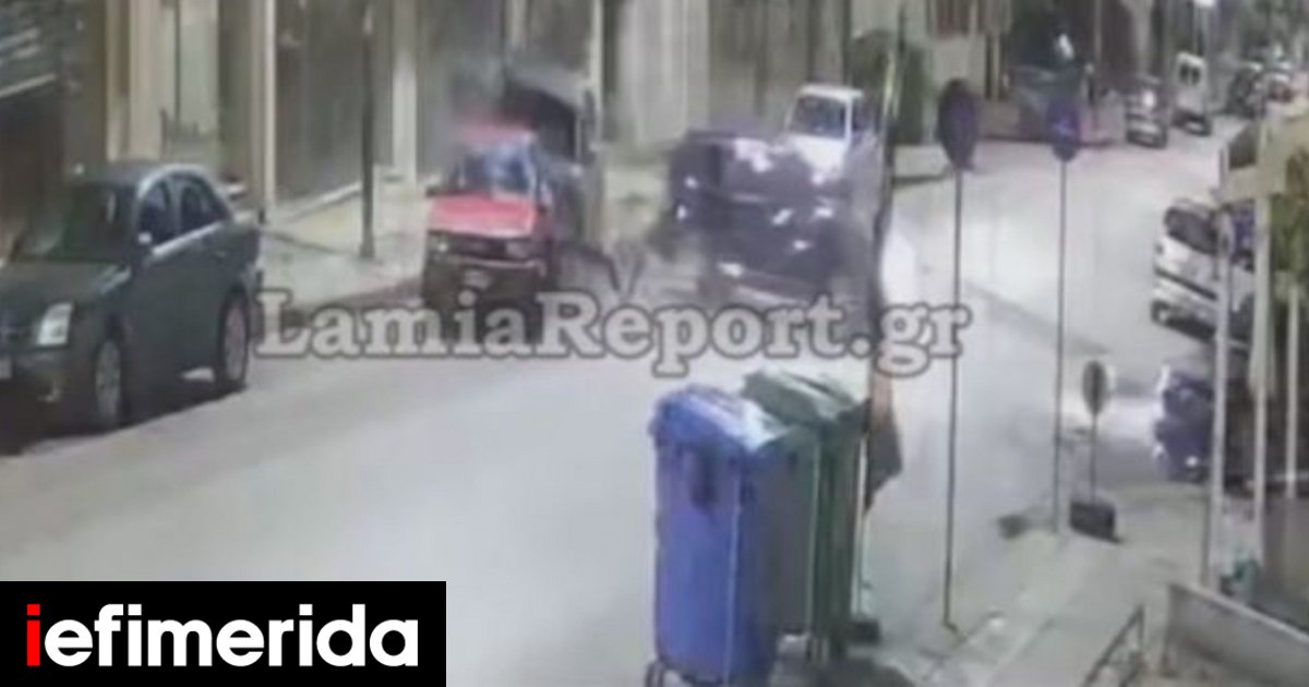 Λαμία: Τρελή πορεία αυτοκινήτου -Επεσε πάνω σε δύο παρκαρισμένα ΙΧ με ...