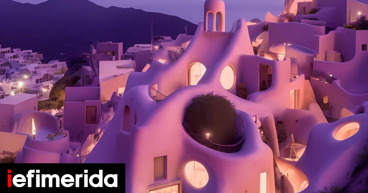 Πώς θα ήταν η Σαντορίνη αν την είχε χτίσει ο Γκαουντί -Η τεχνητή ...