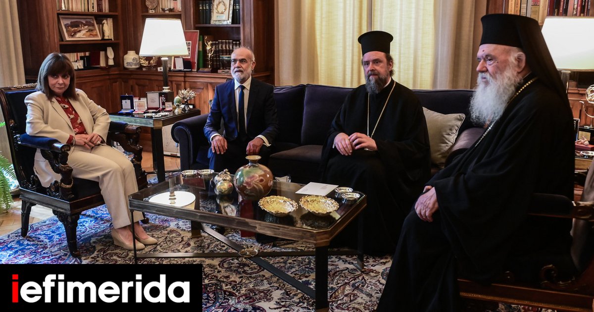 Συνάντηση της ΠτΔ Κατερίνας Σακελλαροπούλου με τον Αρχιεπίσκοπο Αθηνών ...