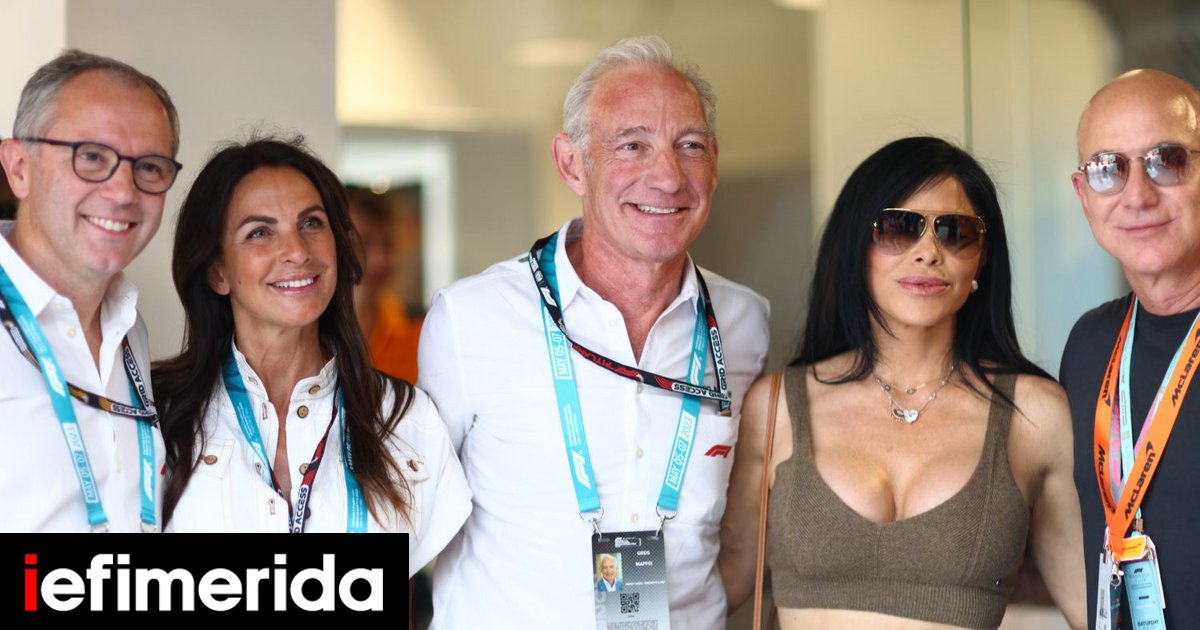 Ελον Μασκ και Τζεφ Μπέζος στη Formula 1 -Εκλεψε τις εντυπώσεις η σχεδόν γυμνή σύντροφος του ...