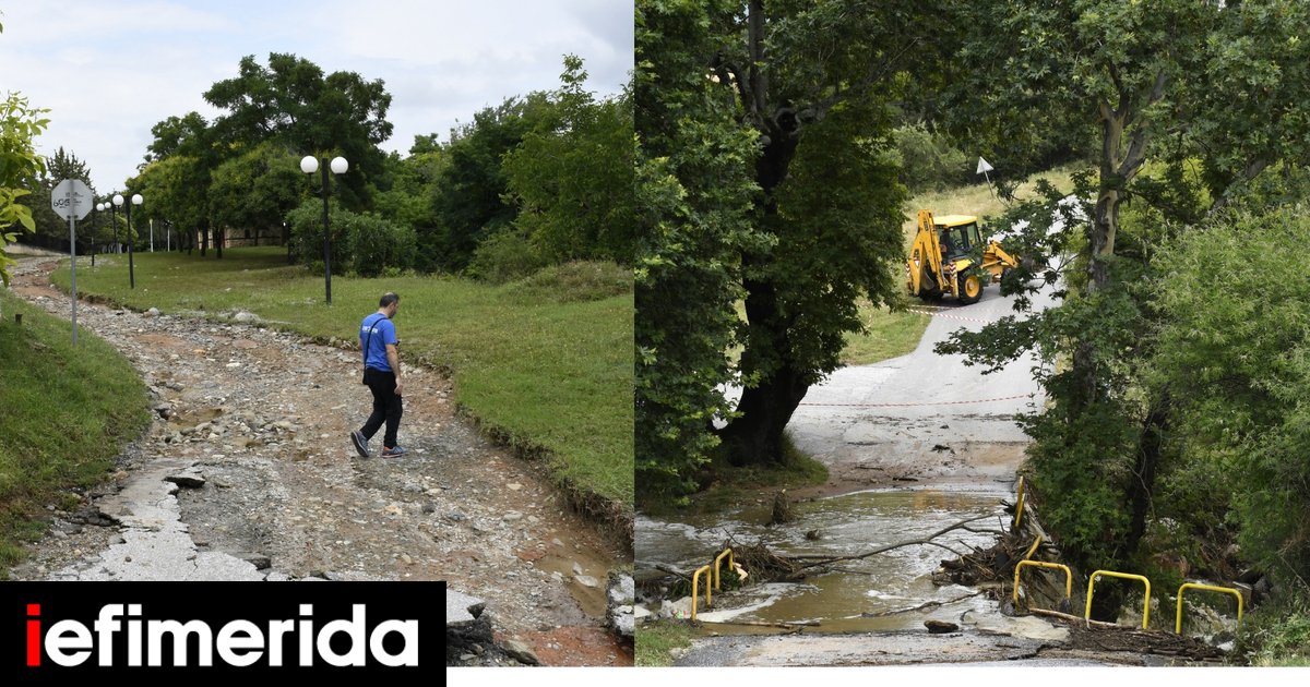 Κακοκαιρία: Σοβαρά προβλήματα στη Θέρμη –Ζημιές σε σπίτια, δρόμους και ...