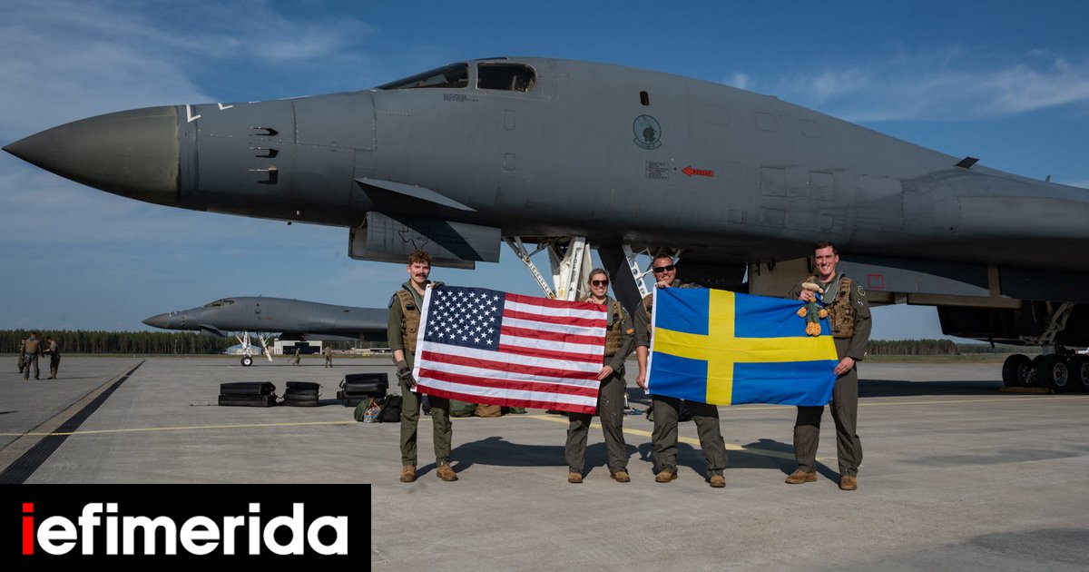 NATO: Αμερικανικά στρατηγικά βομβαρδιστικά στη Σουηδία για πρώτη φορά ...