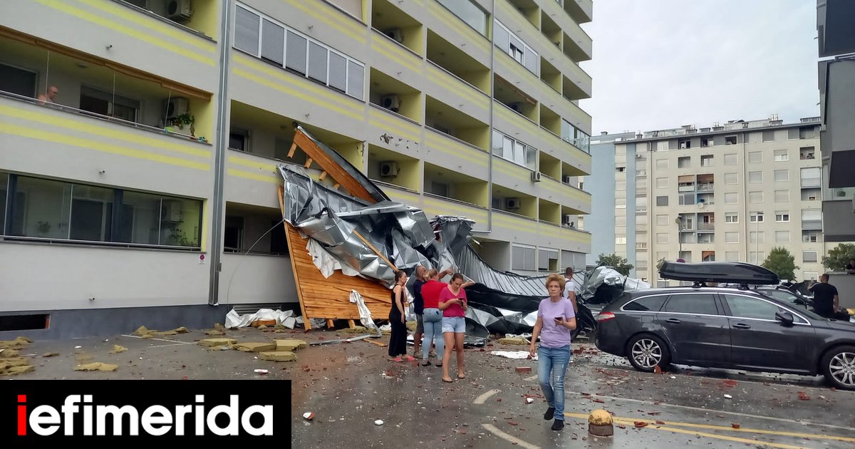 Βίντεο σοκ από τη στιγμή που χτύπησε η τρομακτική καταιγίδα στα ...
