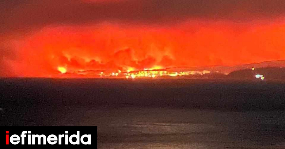 Σοκαριστική φωτό από τη φωτιά στη Ρόδο -Πύρινος εφιάλτης, πορτοκαλί ο ...