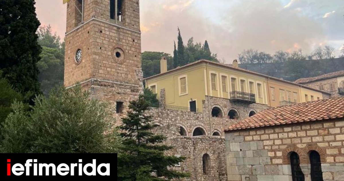 ΥΠΠΟ -Φωτιά στον Οσιο Λουκά: Τι κάηκε στον περιβάλλοντα χώρο και εντός ...