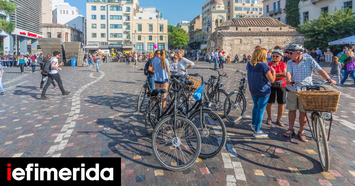Βόλτα στην Αθήνα με ηλεκτρικά ποδήλατα και στάση για χυμό -Πώς ...