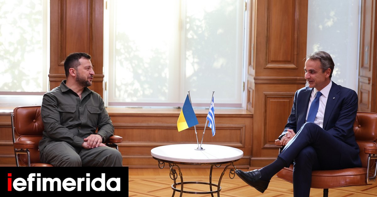 Στο Μέγαρο Μαξίμου ο Ζελένσκι: Τον υποδέχτηκε ο Μητσοτάκης -Οι πρώτες ...