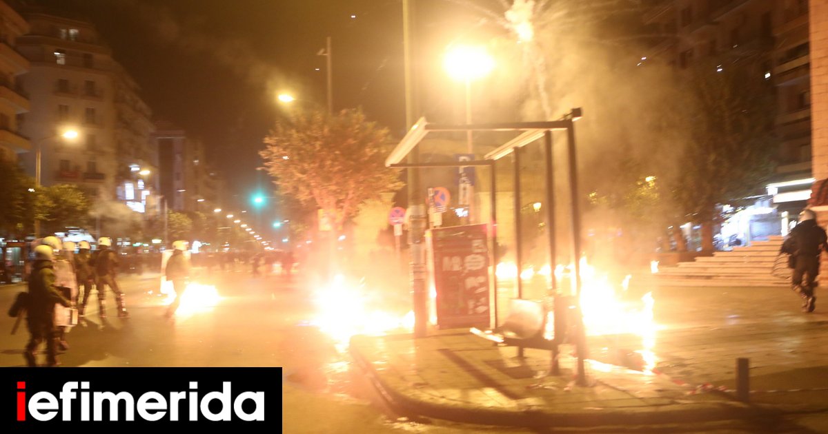 Θεσσαλονίκη: Επεισόδια μετά την πορεία για το Πολυτεχνείο [βίντεο ...