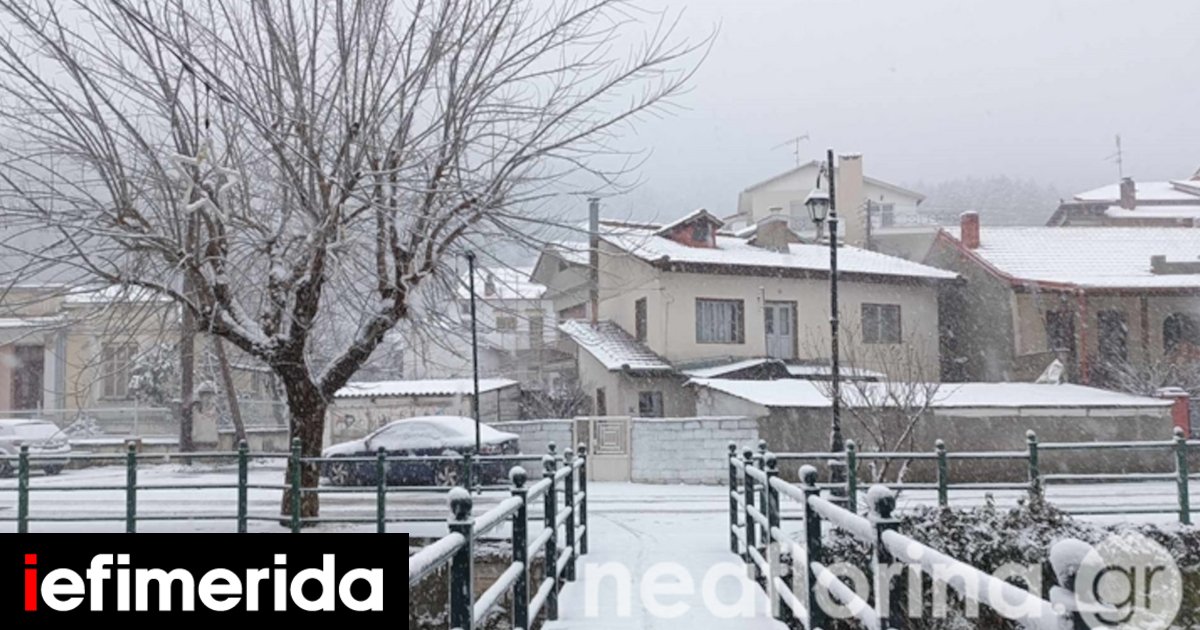 Έντονη χιονόπτωση στη Φλώρινα -Πού υπάρχουν προβλήματα [εικόνες, βίντεο ...