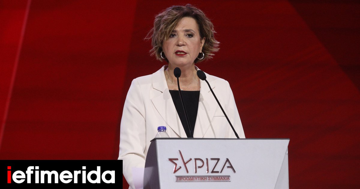 Υποψήφια η Ολγα Γεροβασίλη: Ένταση και φωνές όσο μιλούσε -Ανέβηκε στο ...