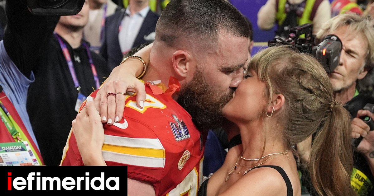 Στη δημοσιότητα όσα έλεγαν Τράβις Κέλσι και Τέιλορ Σουίφτ ενώ φιλιούνταν μετά το Super Bowl ...