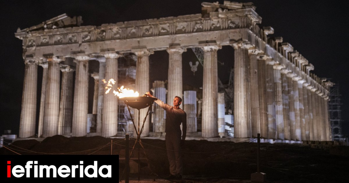 Η Ολυμπιακή Φλόγα στην Ακρόπολη - Εντυπωσιακές φωτογραφίες από το Associated Press - iefimerida.gr
