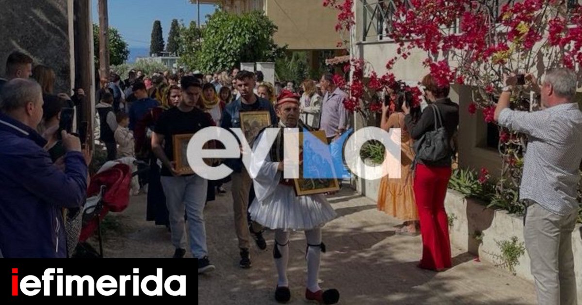 Εύβοια: Με άλογα η περιφορά της εικόνας του Αγίου Γεωργίου στις Ροβιές ...
