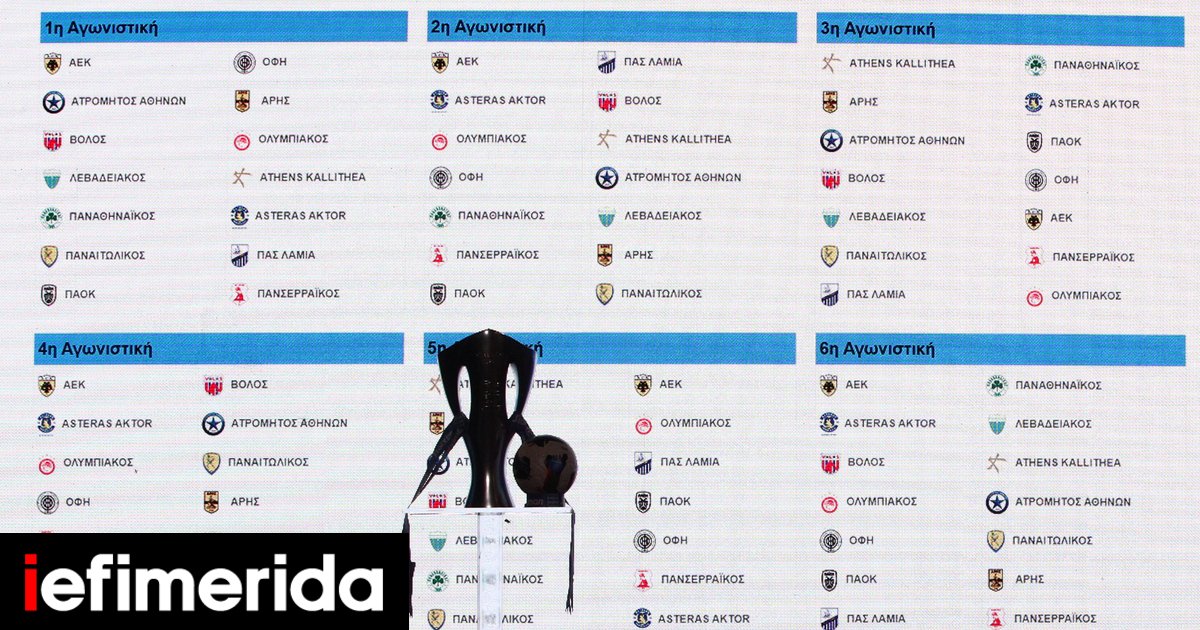 Super League: Το πλήρες πρόγραμμα της σεζόν 2024-25 -Πότε διεξάγονται τα ντέρμπι - iefimerida.gr