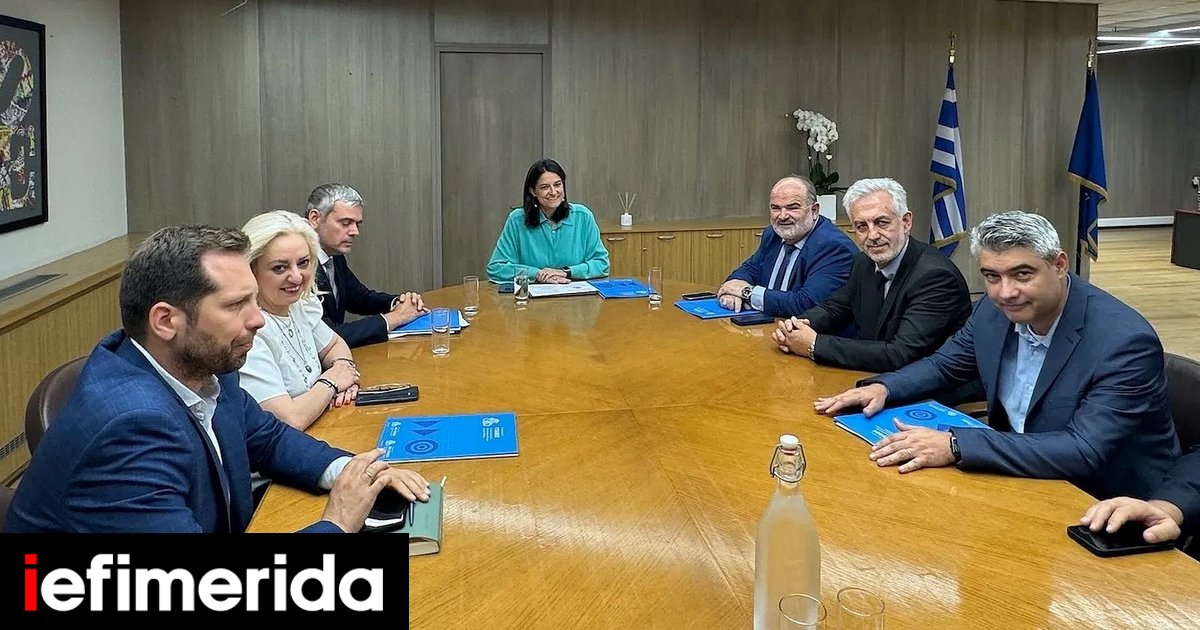 Συνάντηση της Νίκης Κεραμέως με το προεδρείο της ΓΣΕΒΕΕ -Στο επίκεντρο ...