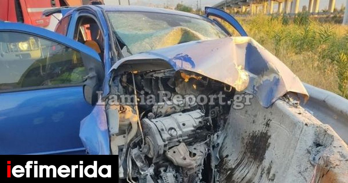 Λαμία: 40χρονος σκοτώθηκε σε τροχαίο -Το αυτοκίνητο «καρφώθηκε» σε ...