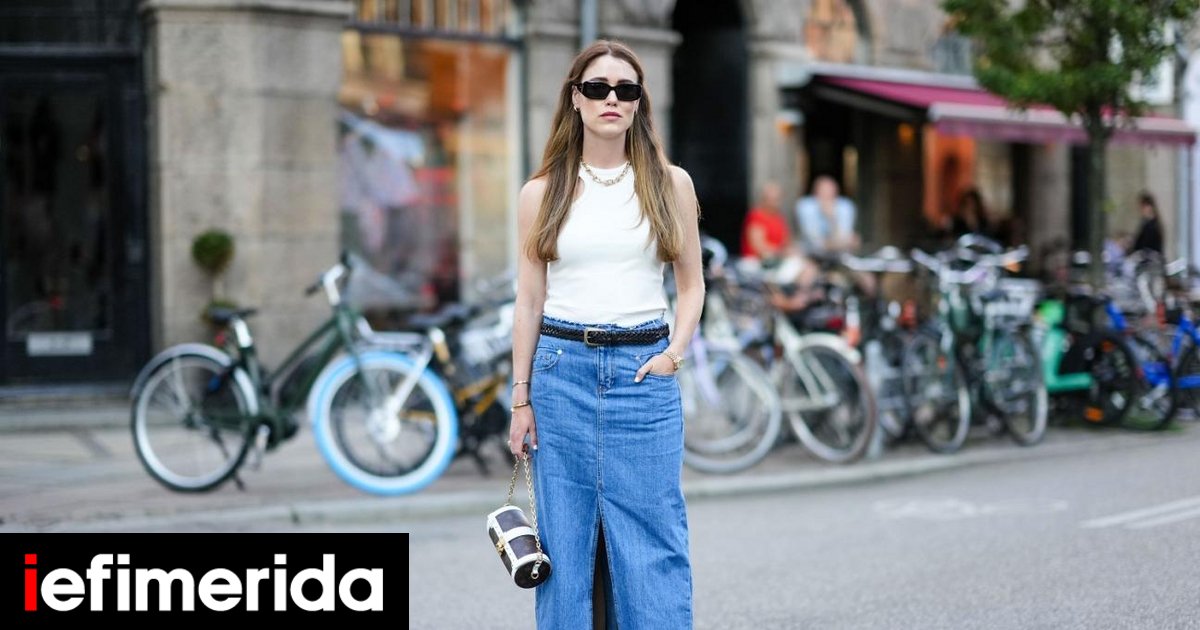 Η τζιν φούστα από τα Mango που θα λατρέψετε -Συνδυάζεται εύκολα και θα αναβαθμίσει τα looks σας ...