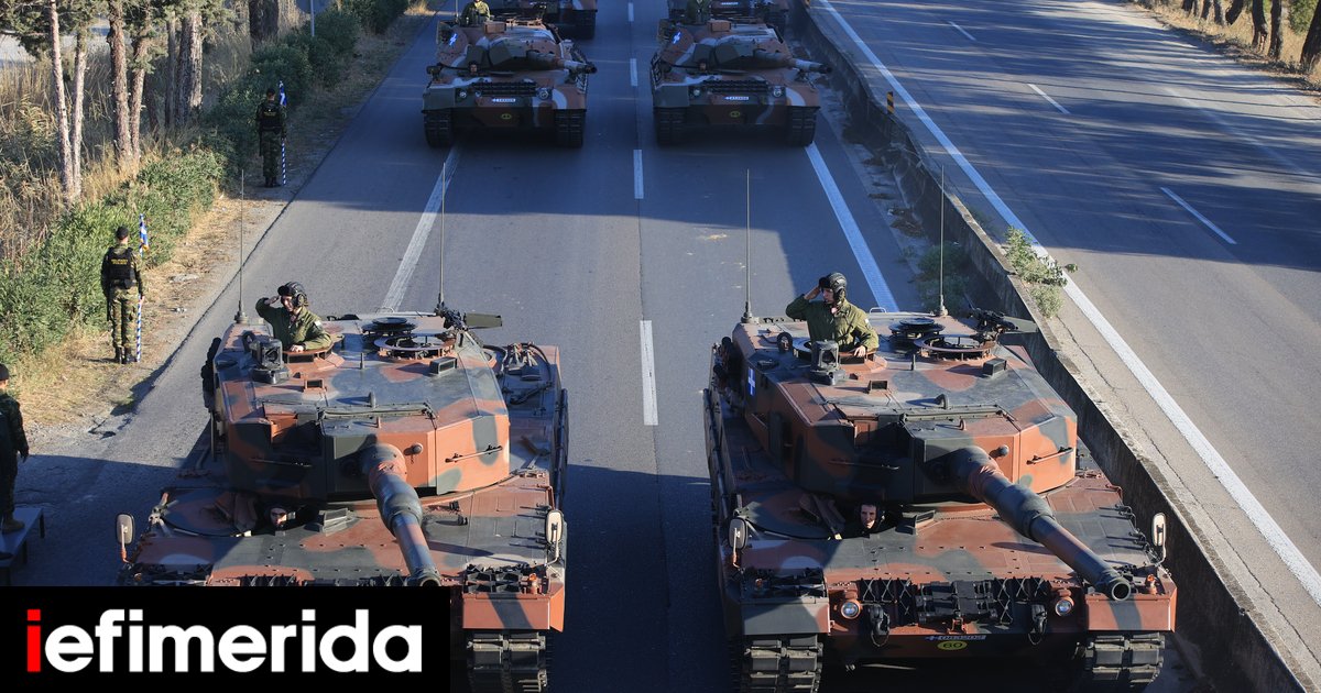 Τα επιβλητικά Leopard στη Θεσσαλονίκη -Εντυπωσιακή η πρόβα για την παρέλαση της 28ης [εικόνες ...