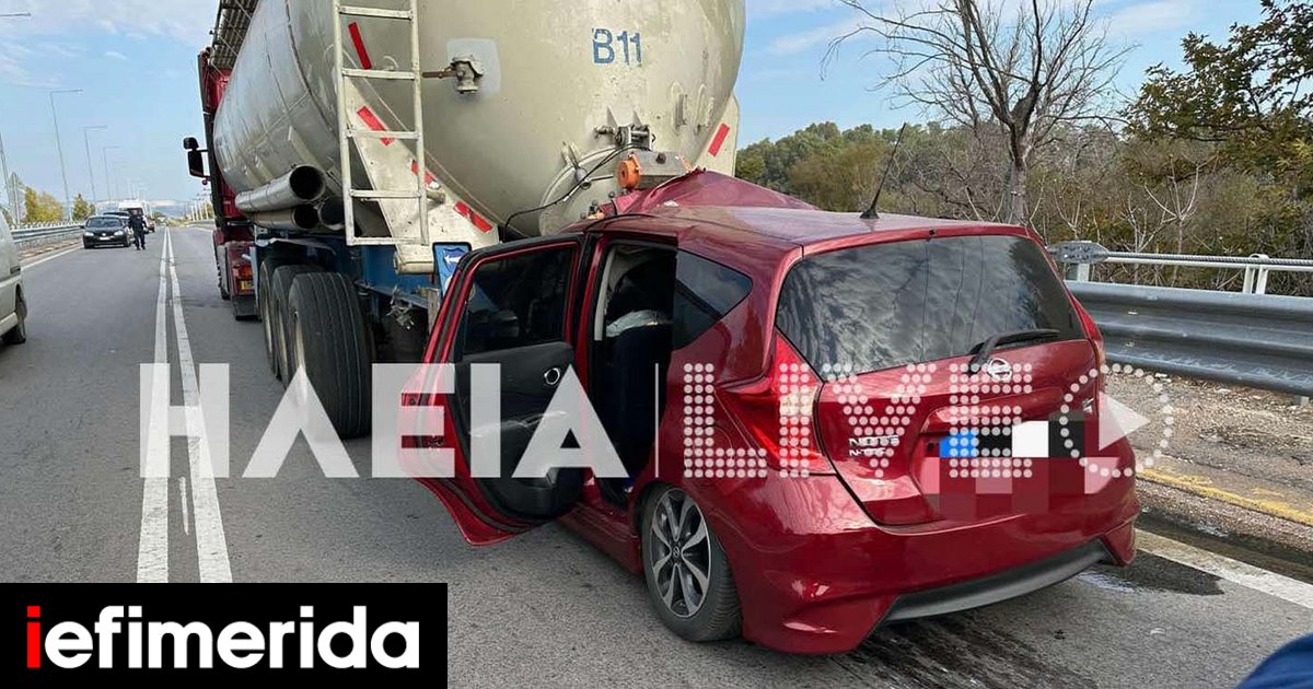 Θανατηφόρο τροχαίο στην Πύργου-Κυπαρισσίας: ΙΧ καρφώθηκε σε νταλίκα ...