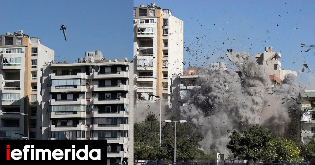 Μπαράζ επιθέσεων στη Βηρυτό από μαχητικά του Ισραήλ -H στιγμή που ...