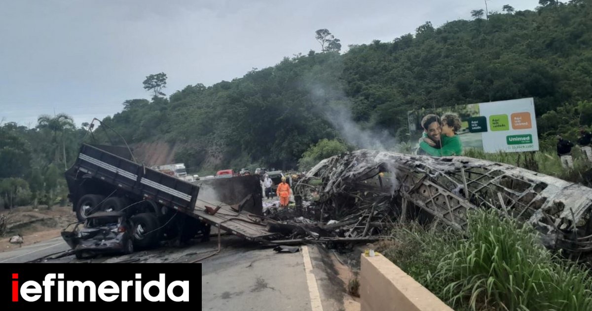 Τραγωδία στη Βραζιλία: Λεωφορείο γεμάτο κόσμο συγκρούστηκε με φορτηγό -Πάνω από 32 νεκροί ...