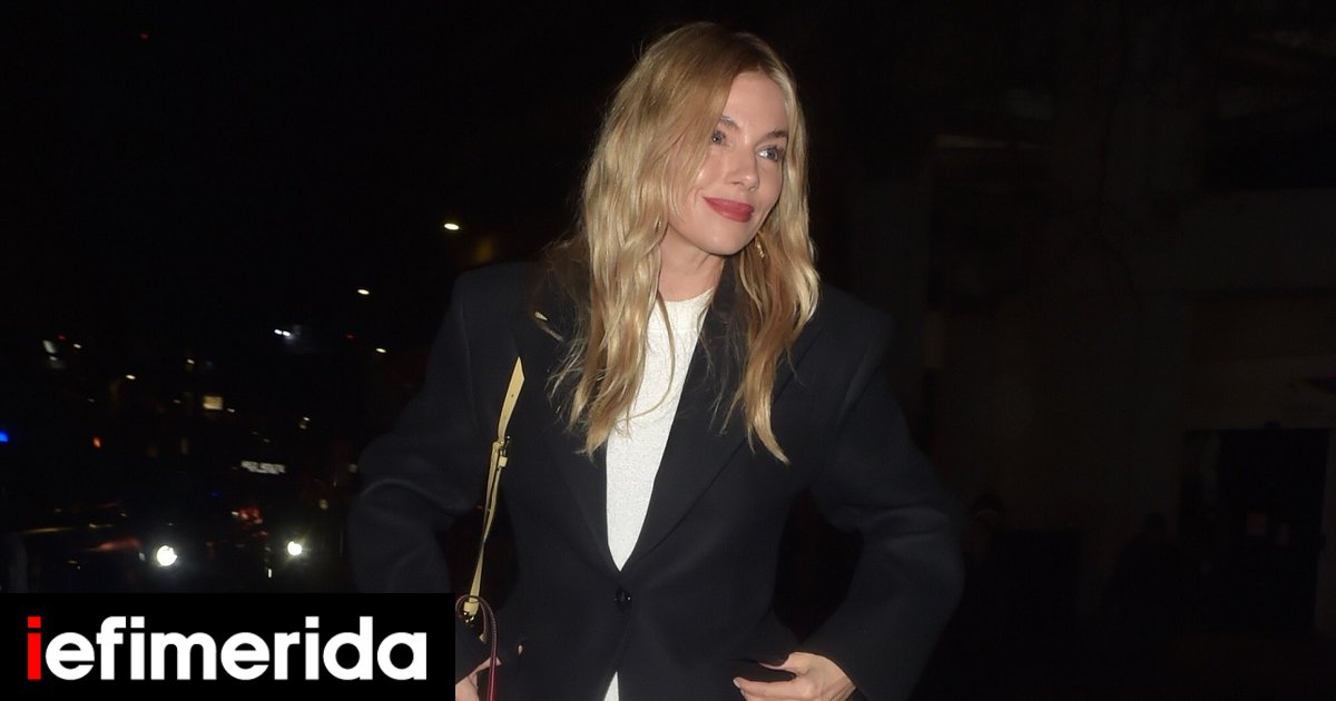 Το μαύρο παλτό από τα Mango της Σιένα Μίλερ που θα φορέσετε πάνω από το καλό σας φόρεμα ...