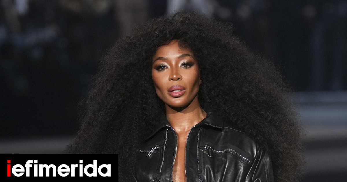 H πιο σέξι εμφάνιση της Ναόμι Κάμπελ στα 54 της -Με δερμάτινο κορμάκι στην πασαρέλα του Μιλάνου ...