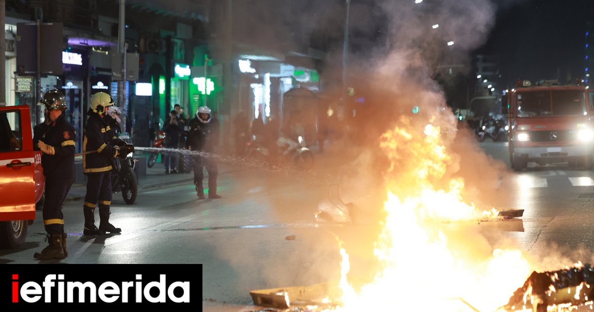 Violence Erupts in Athens as Protests Mark Anniversary of Tempe Train ...