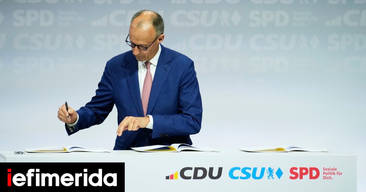 Υπεγράφη η συμφωνία για τον μεγάλο κυβερνητικό συνασπισμό στη Γερμανία -Αναλαμβάνει καγκελάριος ...